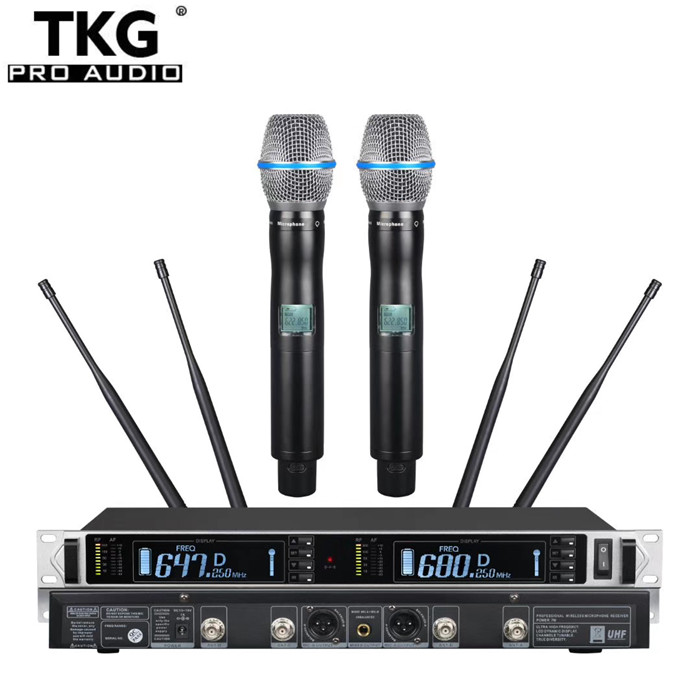 TKG UR-3500 TURE DIVERSITY 640-690MHz uhf dual-channel wireless ...