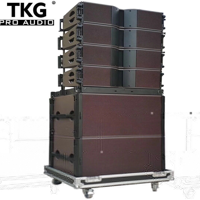 TKG MF 400W HF 80W dual 8 inch LA208 neodymium magnet sound equipment ...